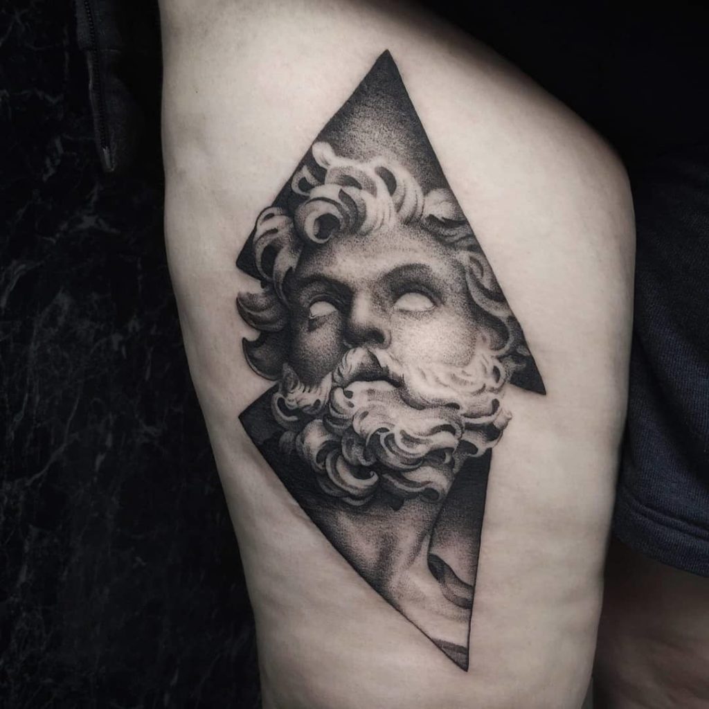 St. Longinus. Tattooed almost entirely with a 3 liner. ⋆ Studio XIII ...