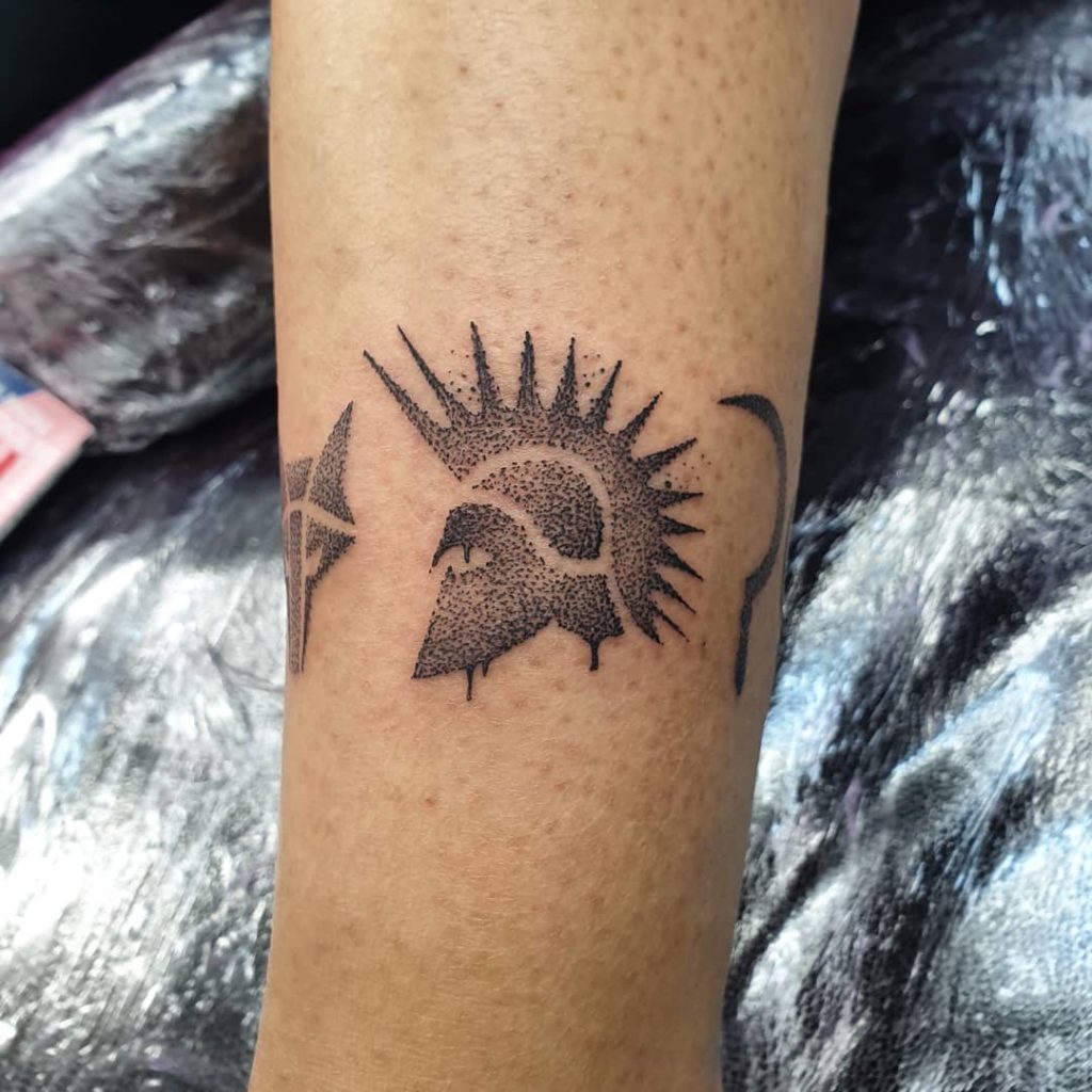 Ares' helmet from a themed tattoo from the other day- Priyanka's first ...