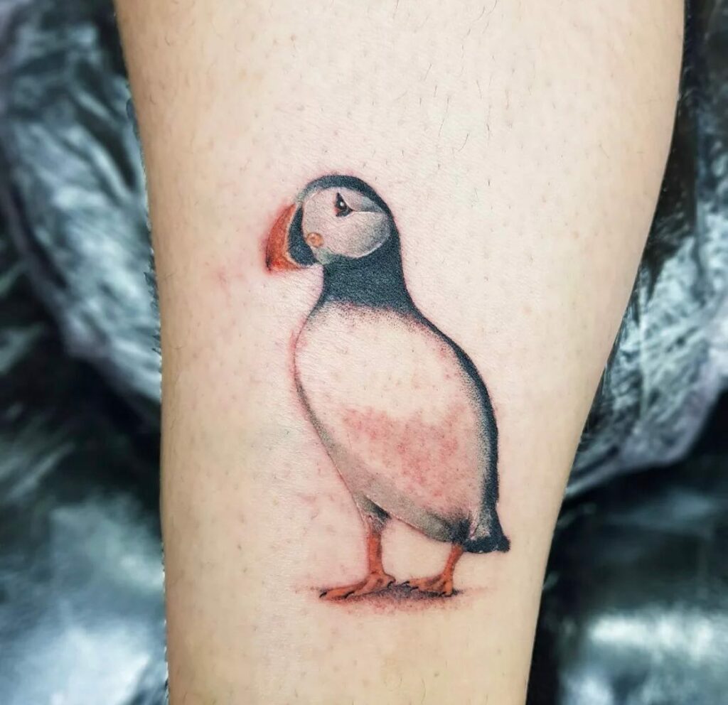 The cutest little puffin tattoo done by our amazing resident artist ...